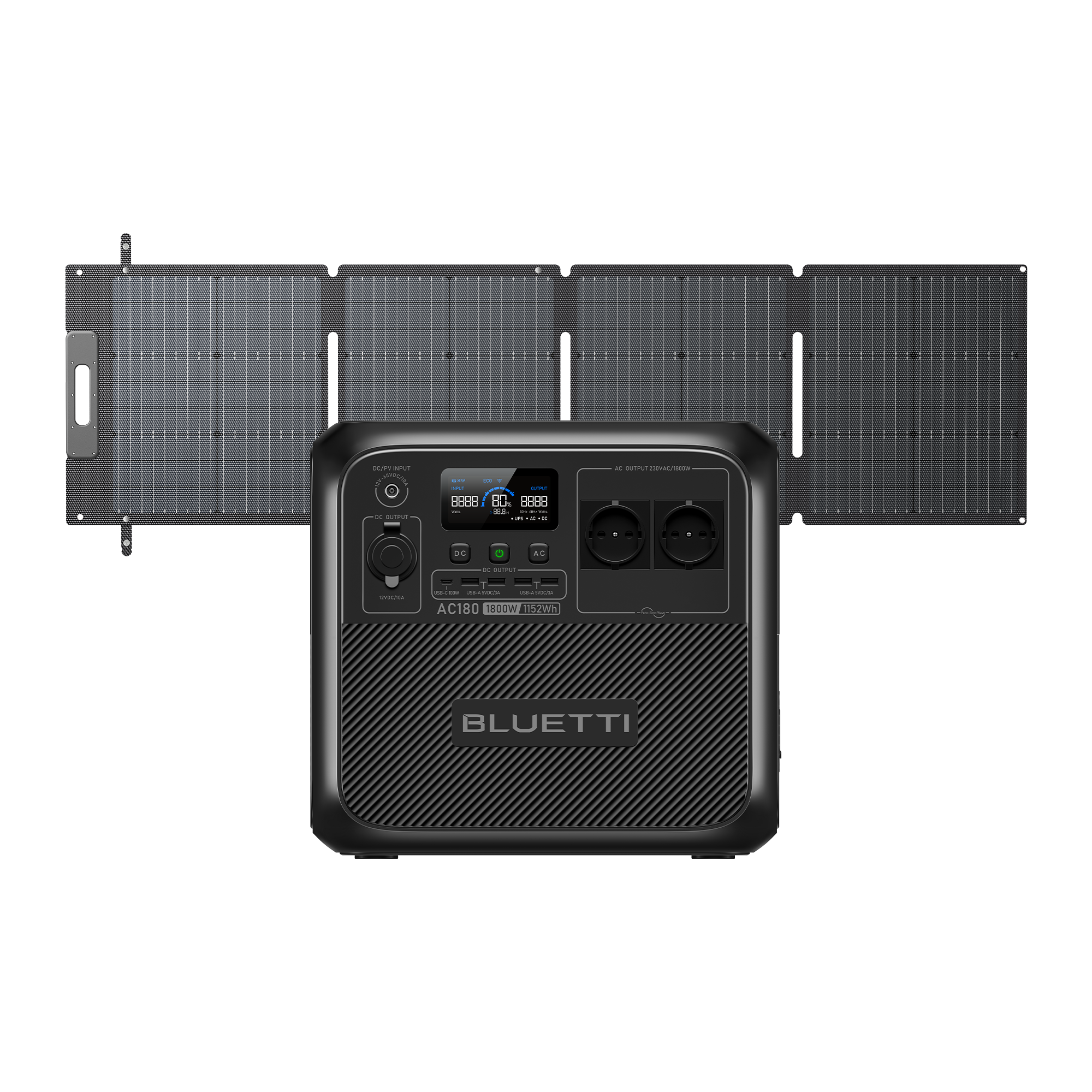 AC180+200W Solar | 1800W 1152Wh 200W Solar Kit